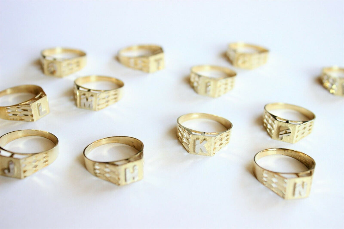 10k gold initial ring store